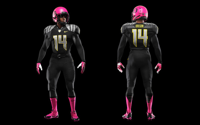 Oregon Ducks Pink Nike Uniforms | SportFits.com