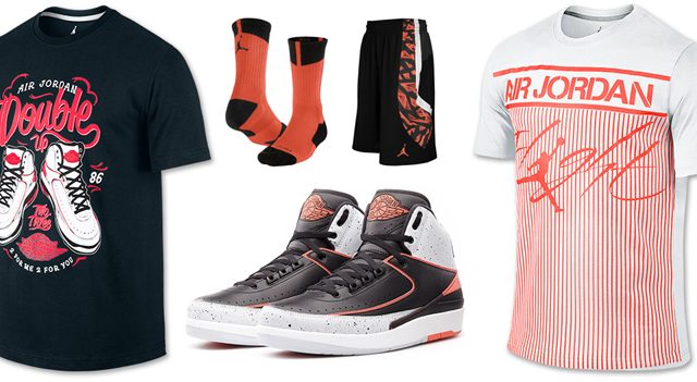 Air Jordan 2 Retro "Infrared 23" Clothing Shirts Shorts | SportFits.com
