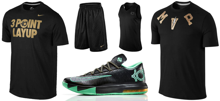 Nike KD VI Brazil Night Vision Clothing Shirts Shorts | SportFits.com