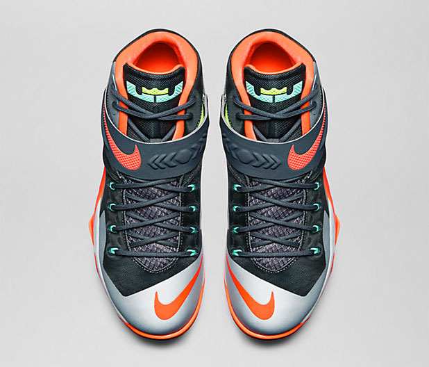 Nike Zoom LeBron Soldier 8 Dark Magnet Grey Hyper Crimson | SportFits.com