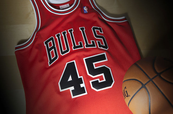 Michael Jordan Chicago Bulls 45 I'm Back Jersey by Mitchell and Ness ...