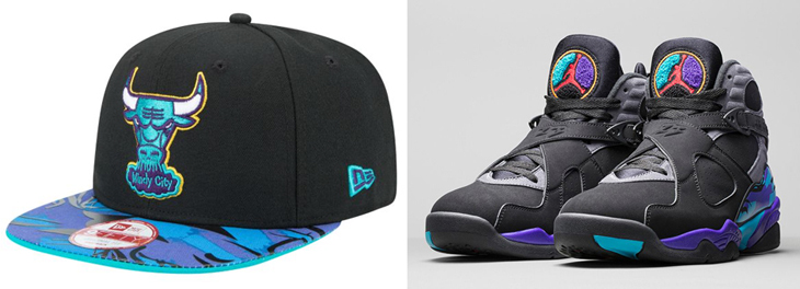 Air Jordan 8 Aqua New Era NBA Hook Hats | SportFits.com