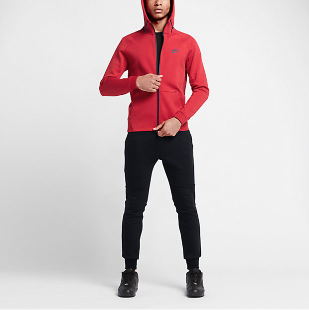 Nike Tech Fleece Clothing in University Red | SportFits.com