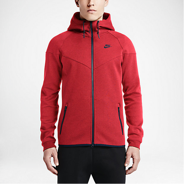 Nike Tech Fleece Clothing in University Red | SportFits.com