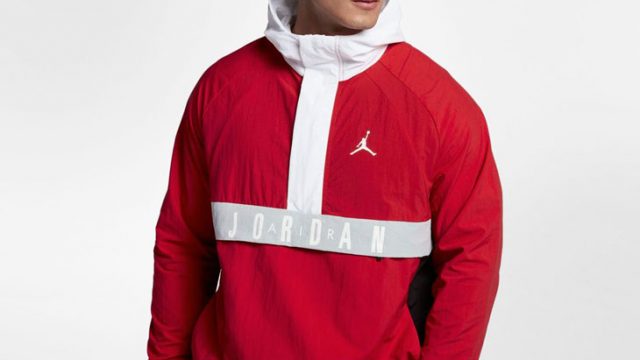 Jordan Wings Anorak Jacket Red White Black | SportFits.com
