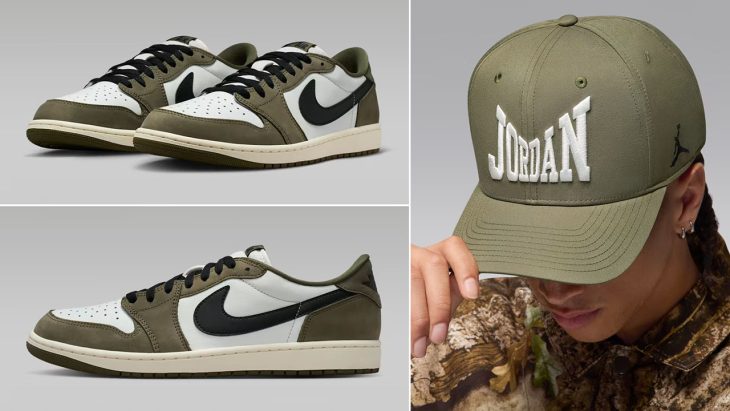 Air Jordan 1 Low OG Medium Olive Sneakers Clothing Outfits