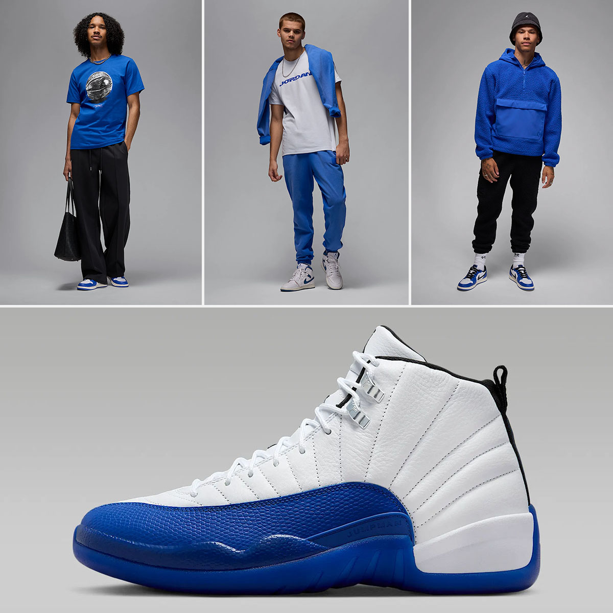 Air Jordan 12 Blueberry Outfits Shirts Hats Clothing