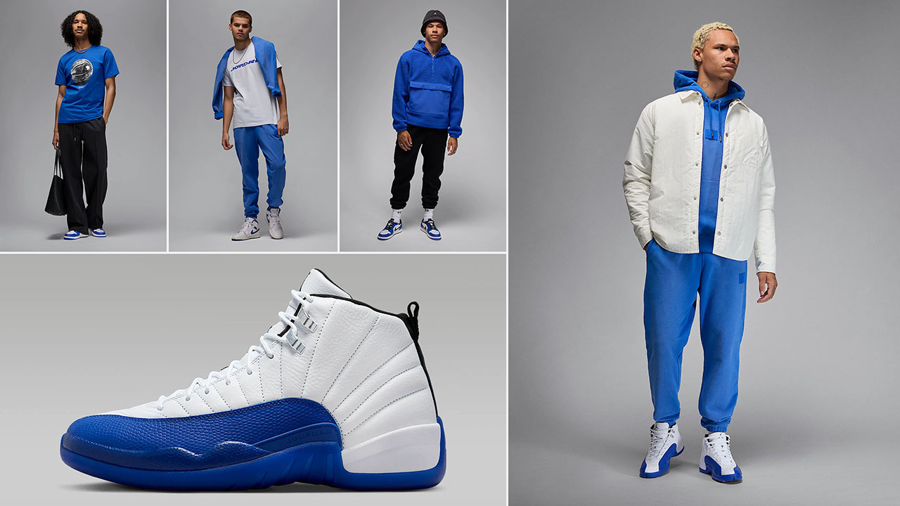 Air Jordan 12 Blueberry Outfits Shirts Hats Clothing