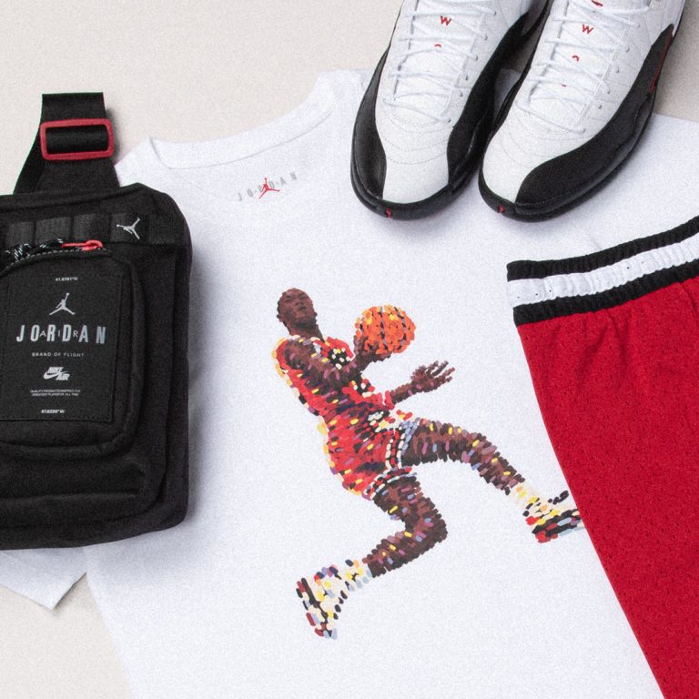Air Jordan 12 Red Taxi Flip Outfit Shirt Hat Shorts to Match