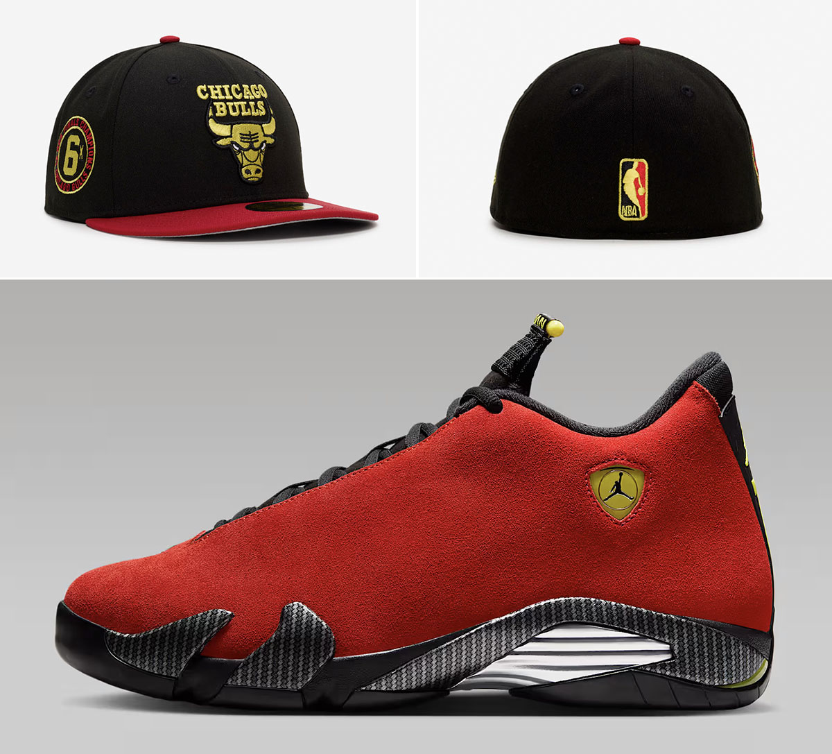 Air Jordan 14 Ferrari 2025 New Era Fitted Caps to Match