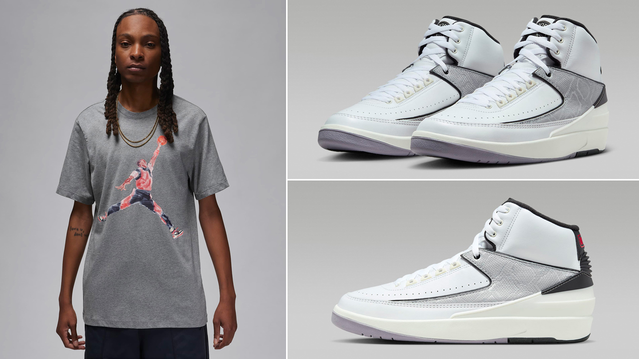 Air Jordan 2 Python Sneaker Match Shirt