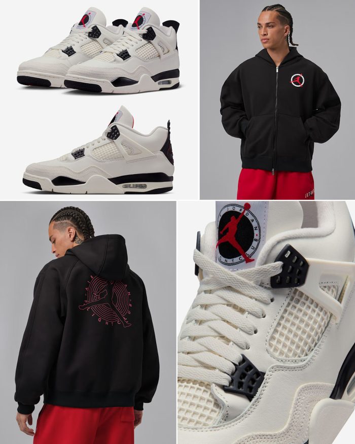 Air Jordan 4 Flight Club Mens Full Zip Hoodie