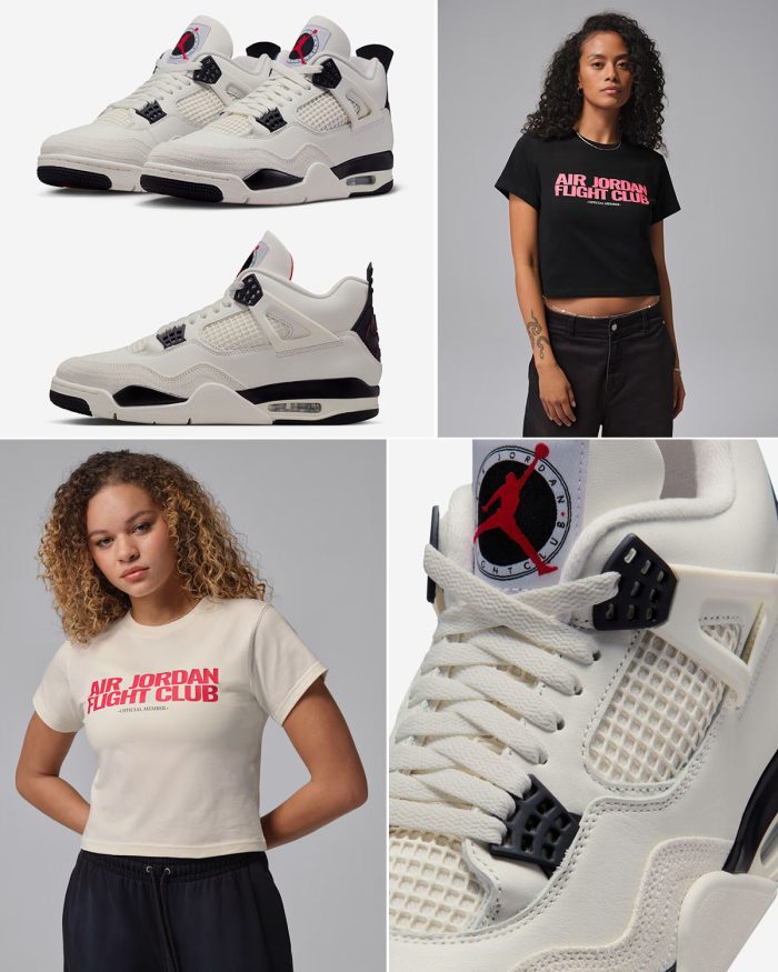 Air Jordan 4 Flight Club Womens T Shirt