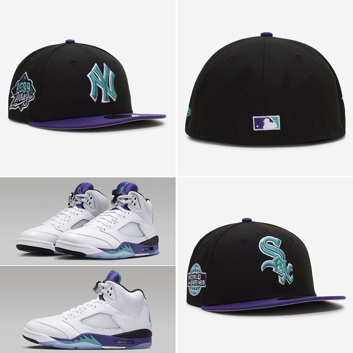 Air Jordan 5 Grape 2025 New Era 59FIFTY Fitted Hats