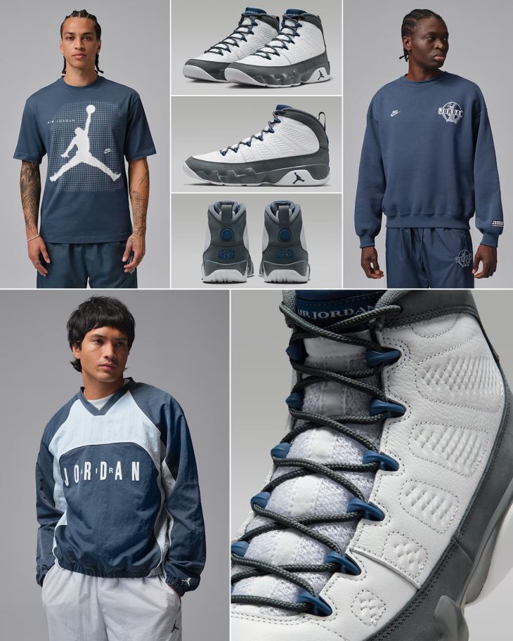 Air Jordan 9 Flint Grey 2026 Clothing and Outfits to Match