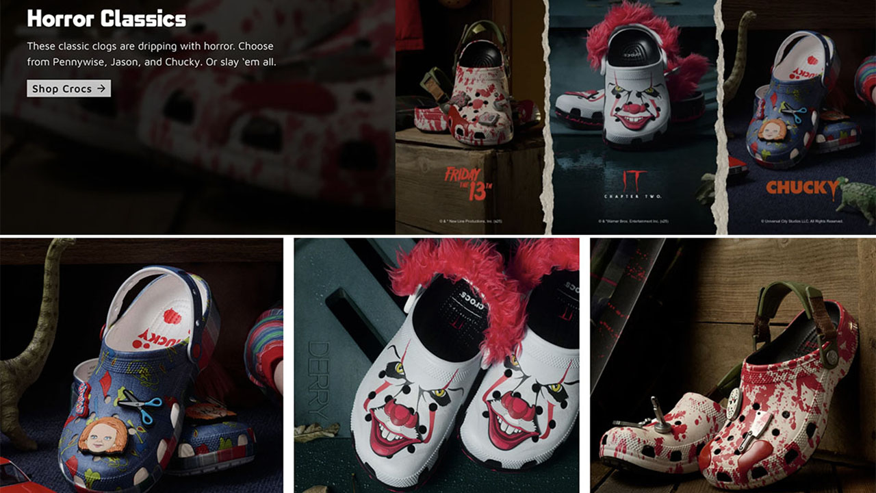 CROCS Horror 2025 Chucky Pennywise IT Friday the 13th Clogs