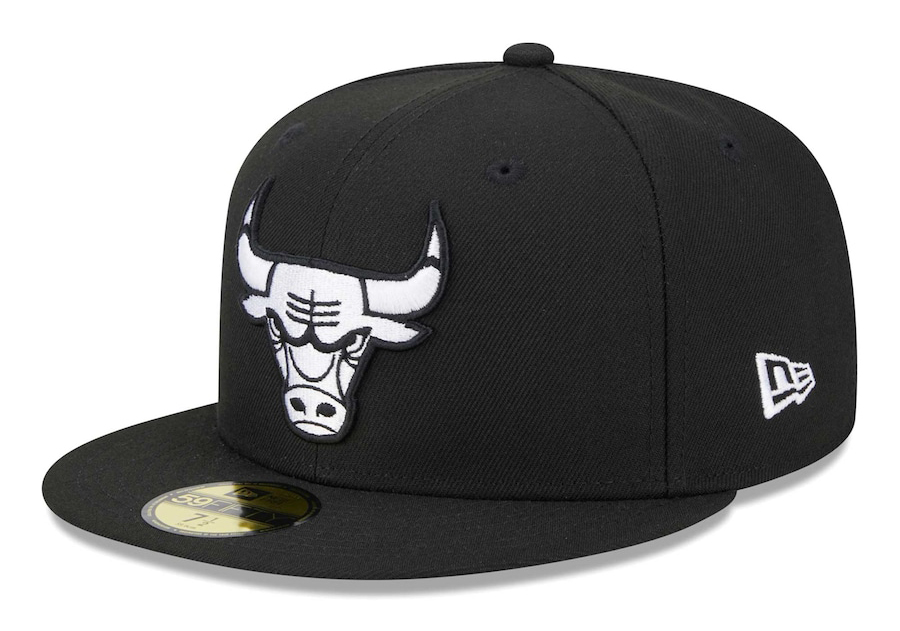 New Era NBA Evergreen Black and White 59FIFTY Fitted Hats