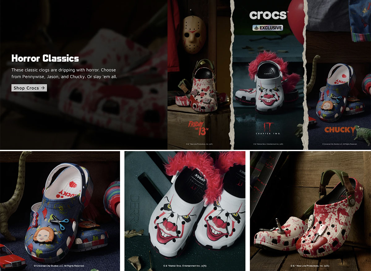 CROCS Horror 2025 Chucky Pennywise IT Friday the 13th Clogs