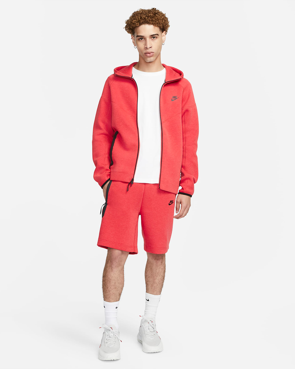 Nike Tech Fleece Clothing Light University Red Hoodies Pants