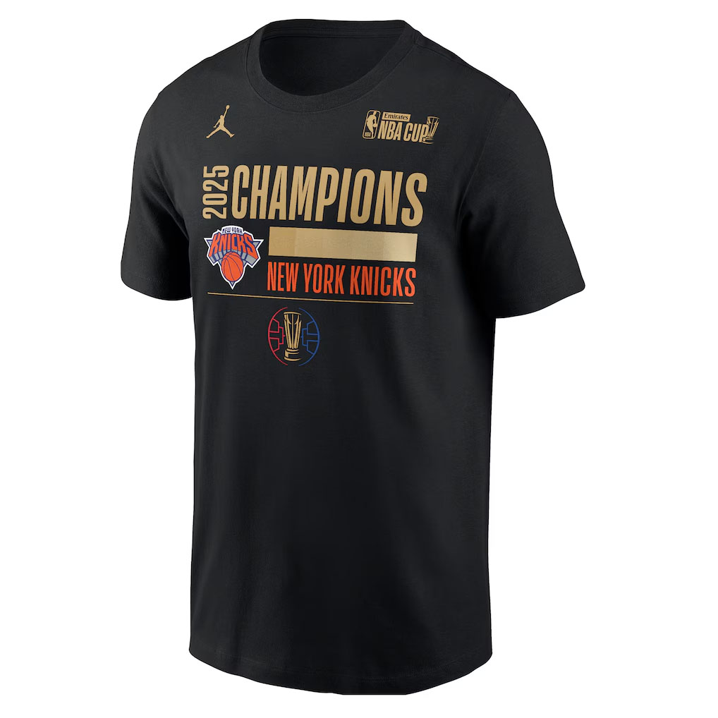 New York Knicks 2025 NBA Cup Champions Shirts and Hat