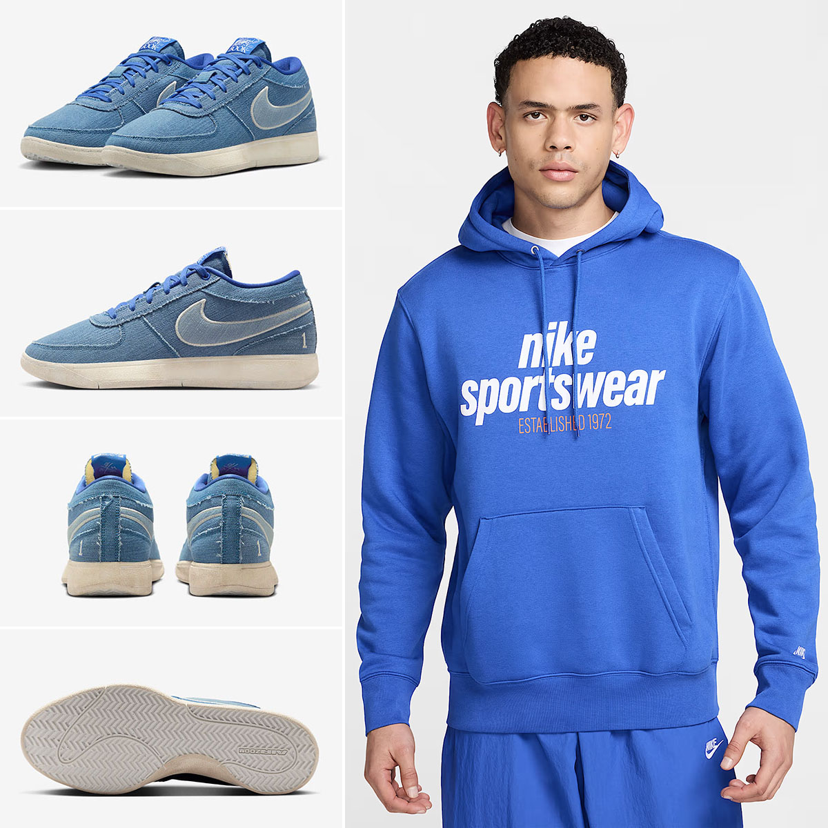 Nike Book 1 Blue Blood Shoes and Clothing to Match