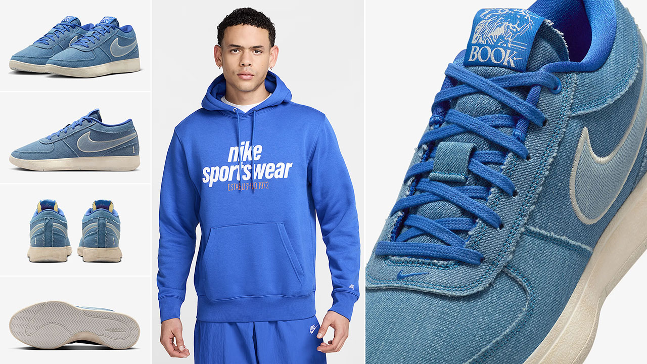 Nike Book 1 Blue Blood Shoes and Clothing to Match