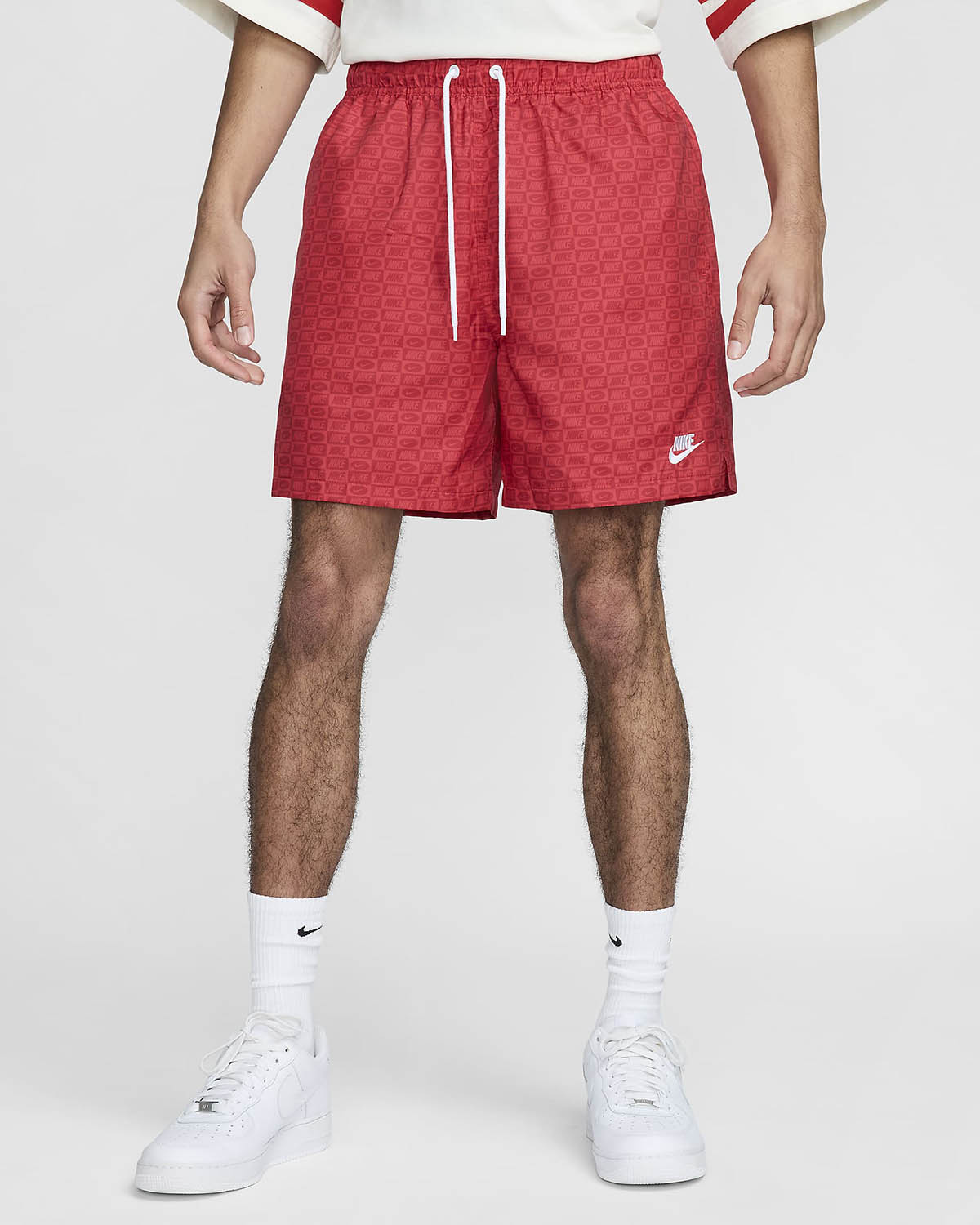 Nike Club Lined Flow Allover Print Shorts University Red