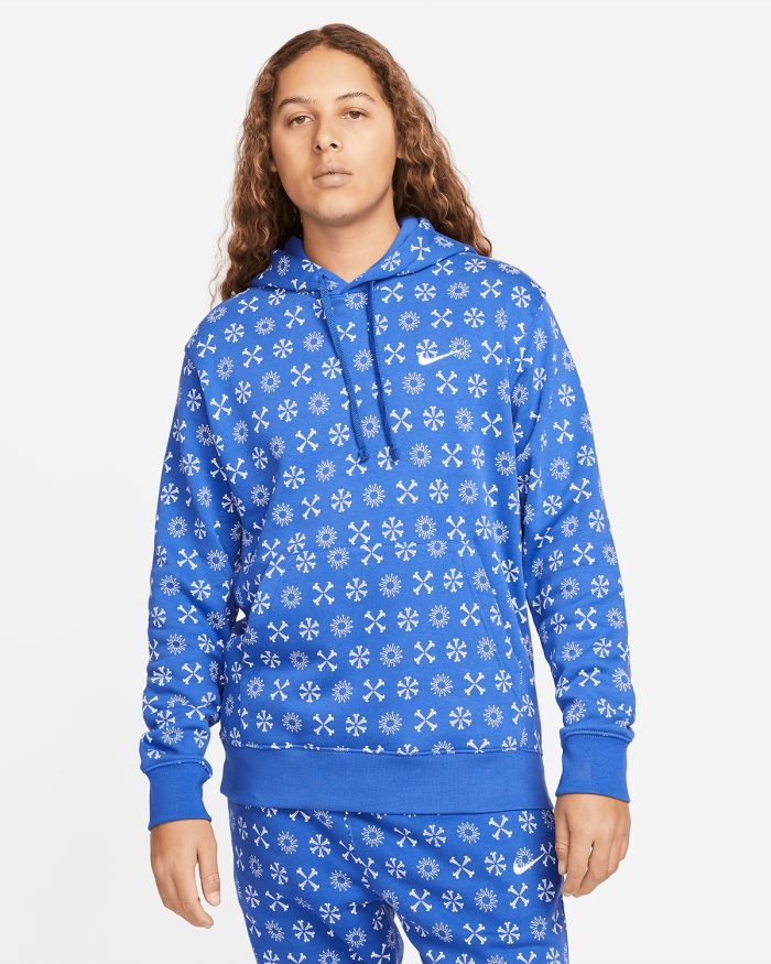Nike Club Fleece Monogram Hoodie and Jogger Pants Game Royal