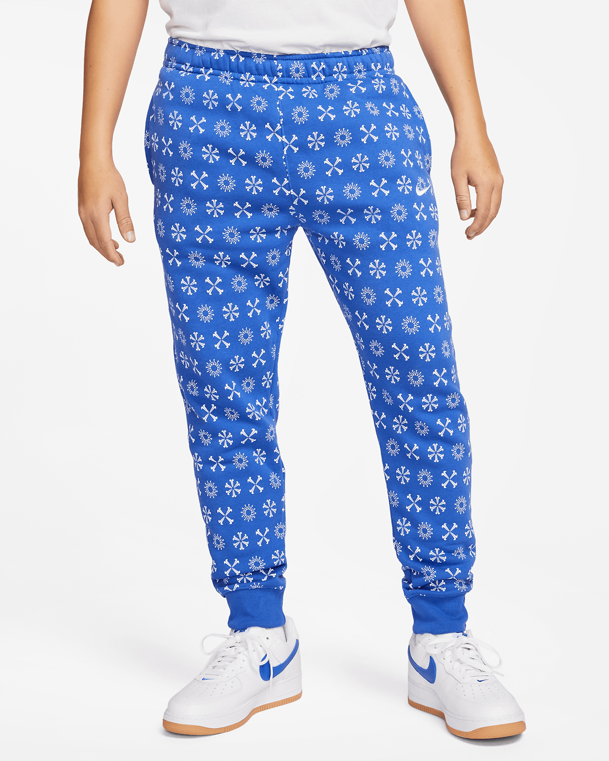 Nike Club Fleece Monogram Hoodie and Jogger Pants Game Royal