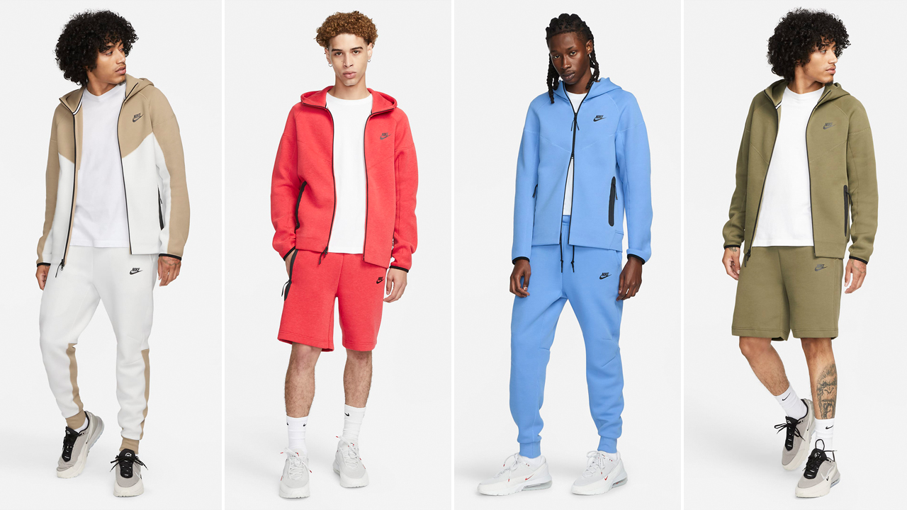 Nike Tech Fleece Clothing Light University Red Hoodies Pants