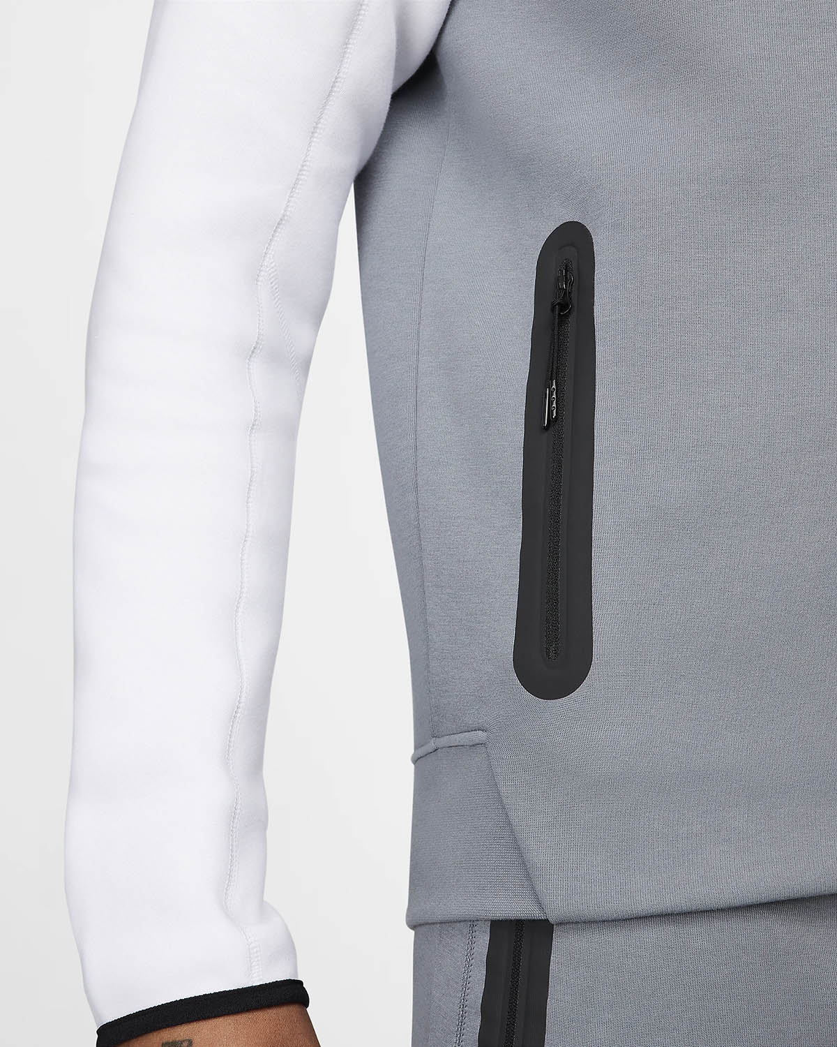 Nike Tech Fleece Hoodie Cool Grey Black White Metallic Gold
