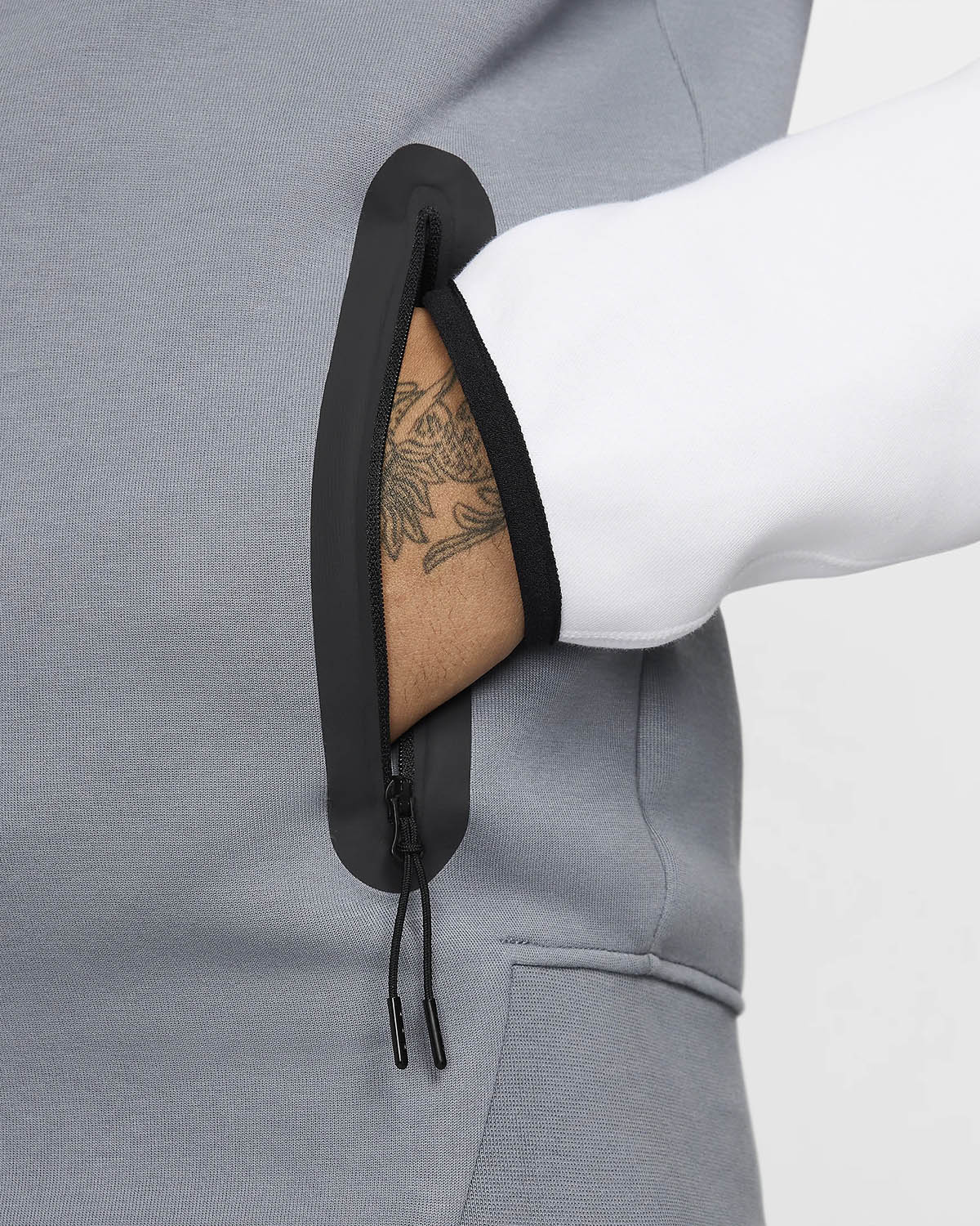 Nike Tech Fleece Hoodie Cool Grey Black White Metallic Gold