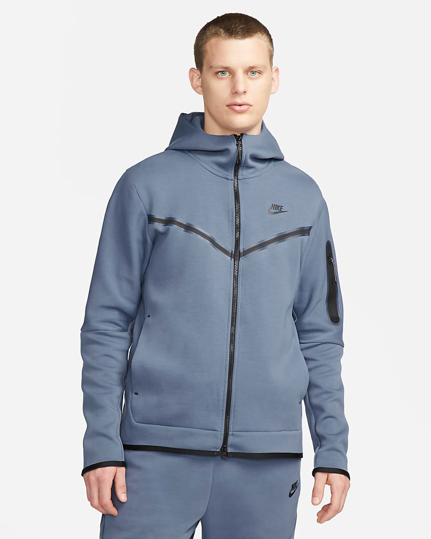 Nike Tech Fleece Diffused Blue Hoodie Jogger Pants Clothing