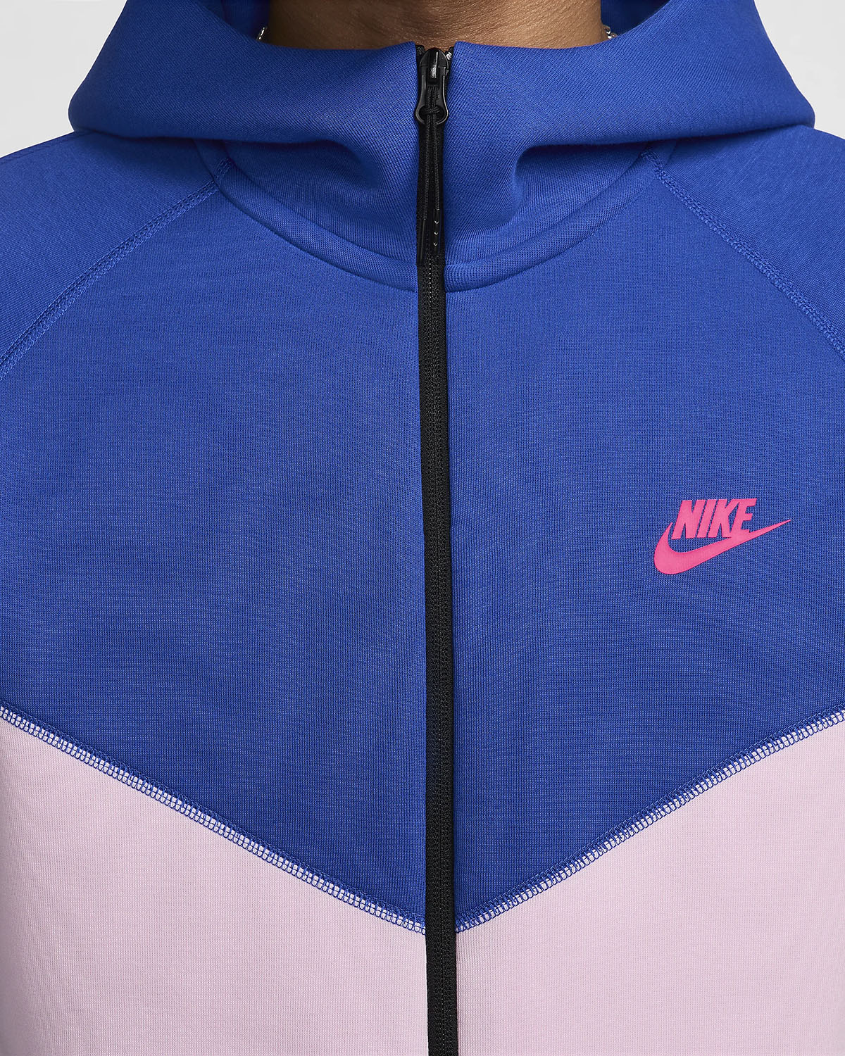 Nike Tech Fleece Hoodie Game Royal Pink Foam Deep Royal Blue