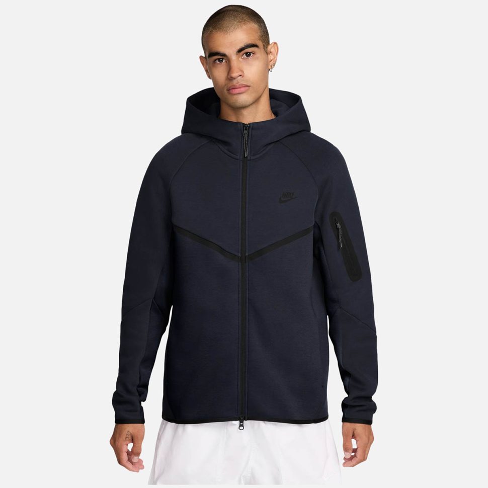 Nike Tech Fleece Full Zip Hoodie and Joggers Obsidian Black
