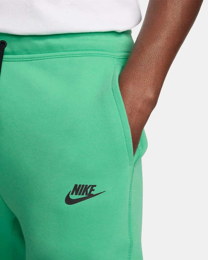 Nike Tech Fleece Spring Green Full Zip Hoodie Jogger Pants