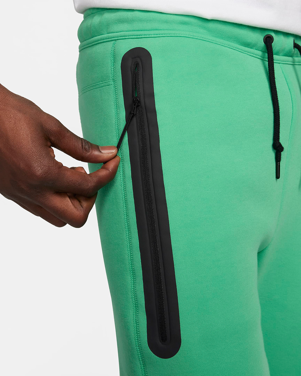 Nike Tech Fleece Spring Green Full Zip Hoodie Jogger Pants