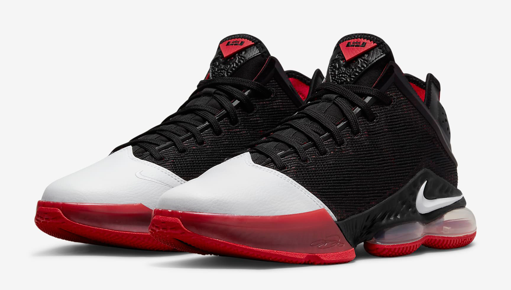 Where to Buy the Nike LeBron 19 Low Bred Black White Red
