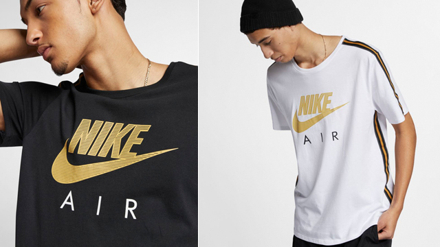 Nike Sportswear Metallic Gold T Shirts | SportFits.com