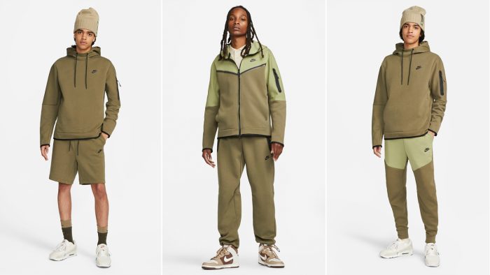 Where to Buy Nike Tech Fleece Clothing in Alligator Olive Green