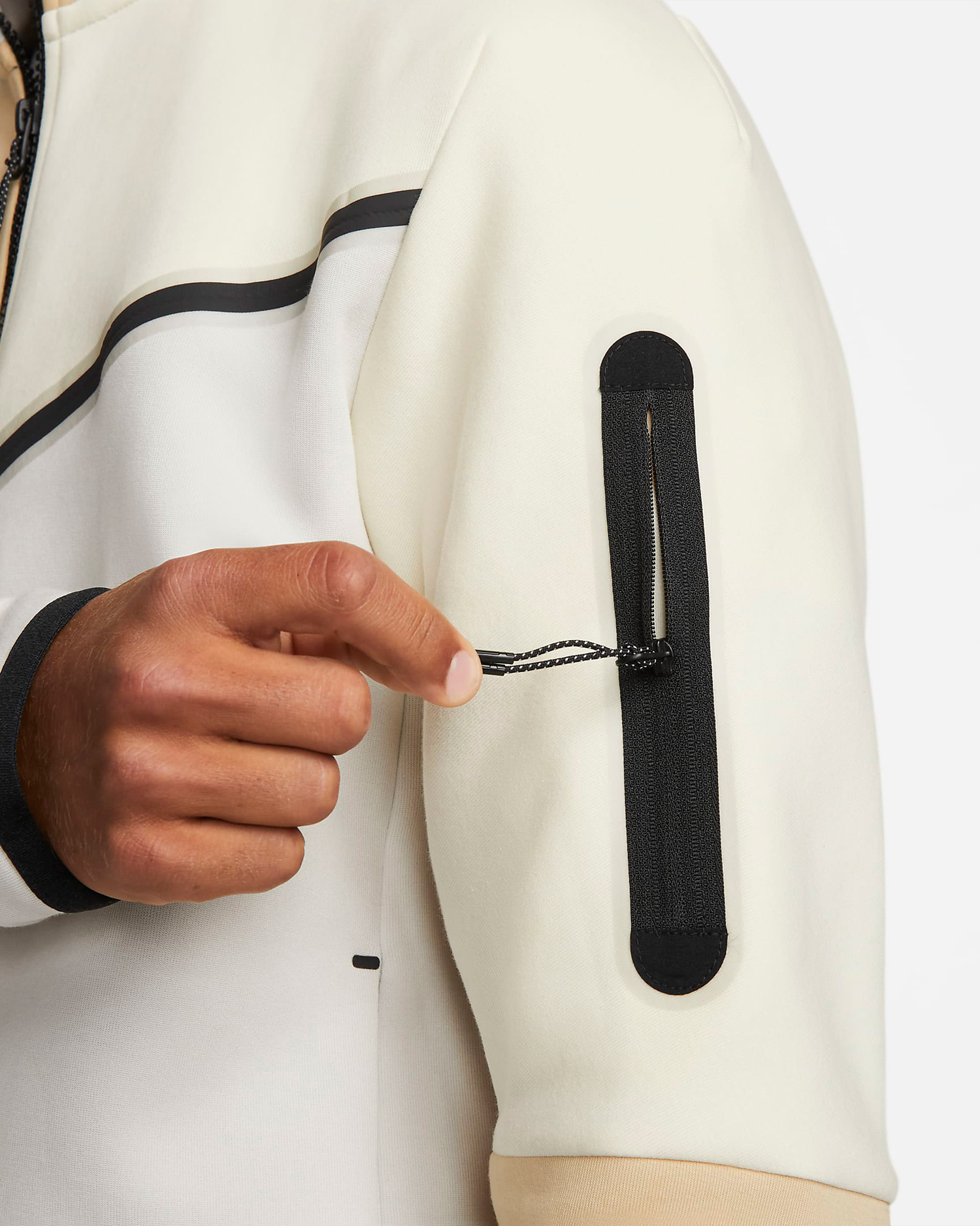 Nike Tech Fleece Graphic Hoodie Light Bone Coconut Milk