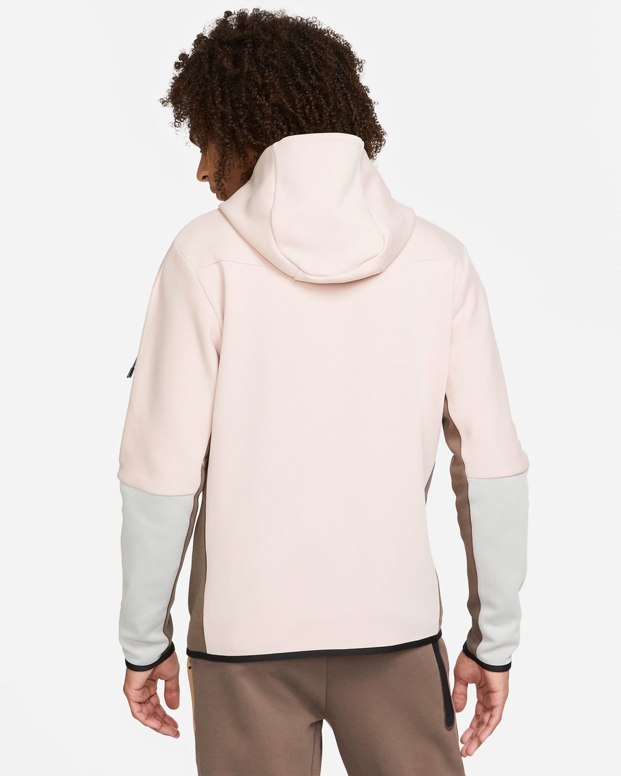 Nike Tech Fleece Hoodie in Pink Oxford Dark Driftwood