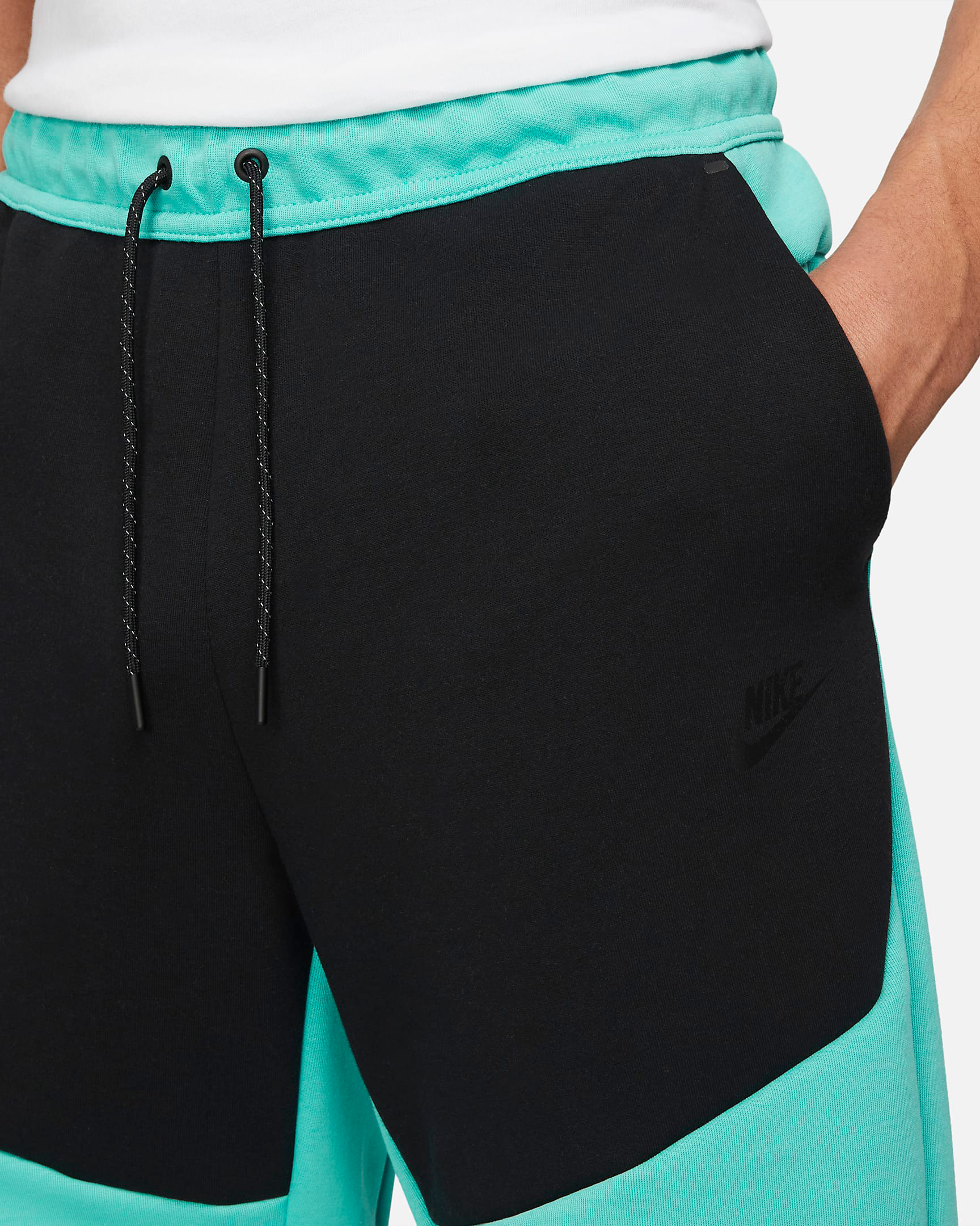 Nike Tech Fleece Hoodie and Pants in Washed Teal Black