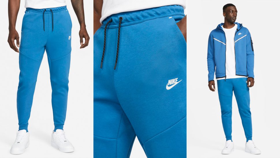 Nike Tech Fleece Hoodie in Dark Marina Blue